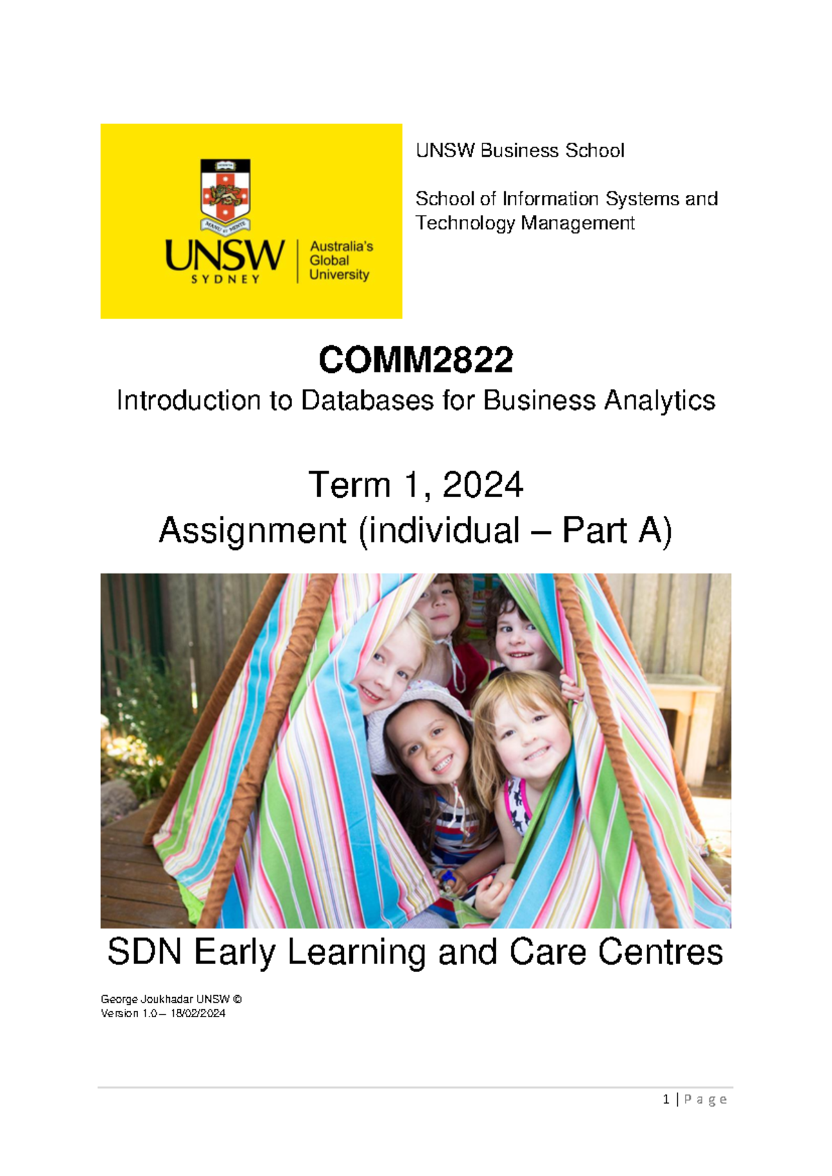 COMM2822 - 2024T1 - Individual Assignment - Part A - v1 - UNSW Business ...