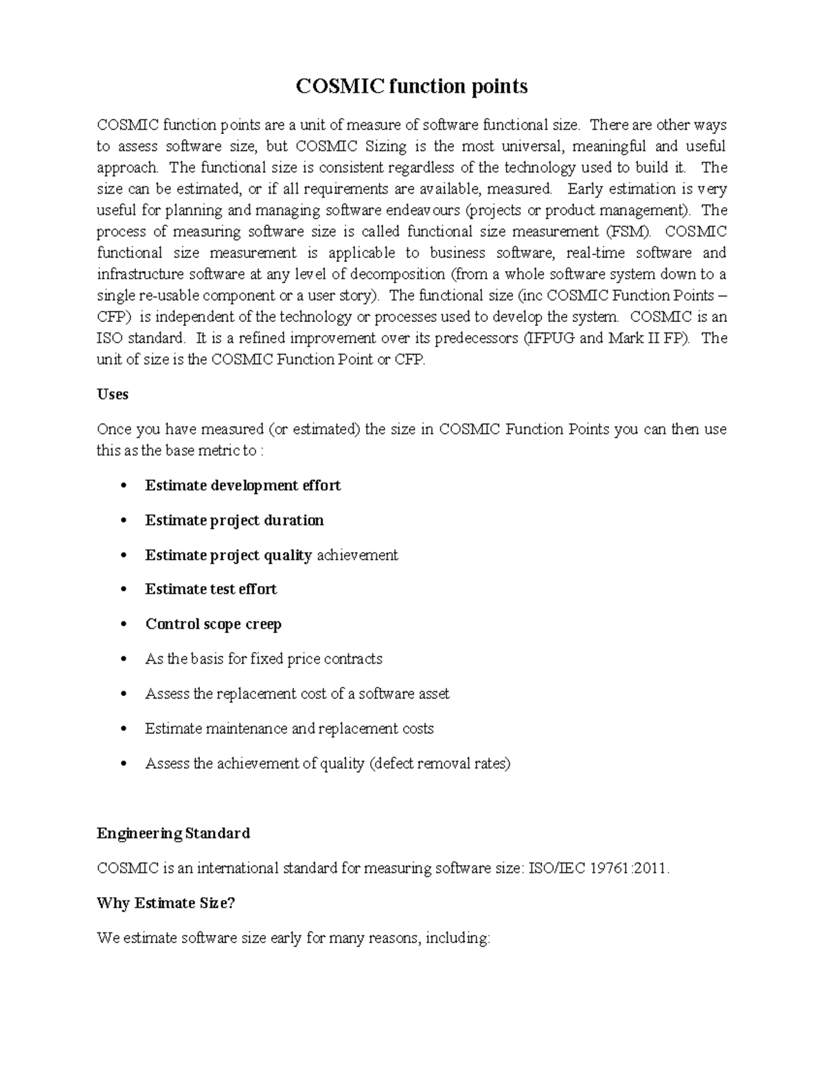 Cosmic function points - COSMIC function points COSMIC function points ...