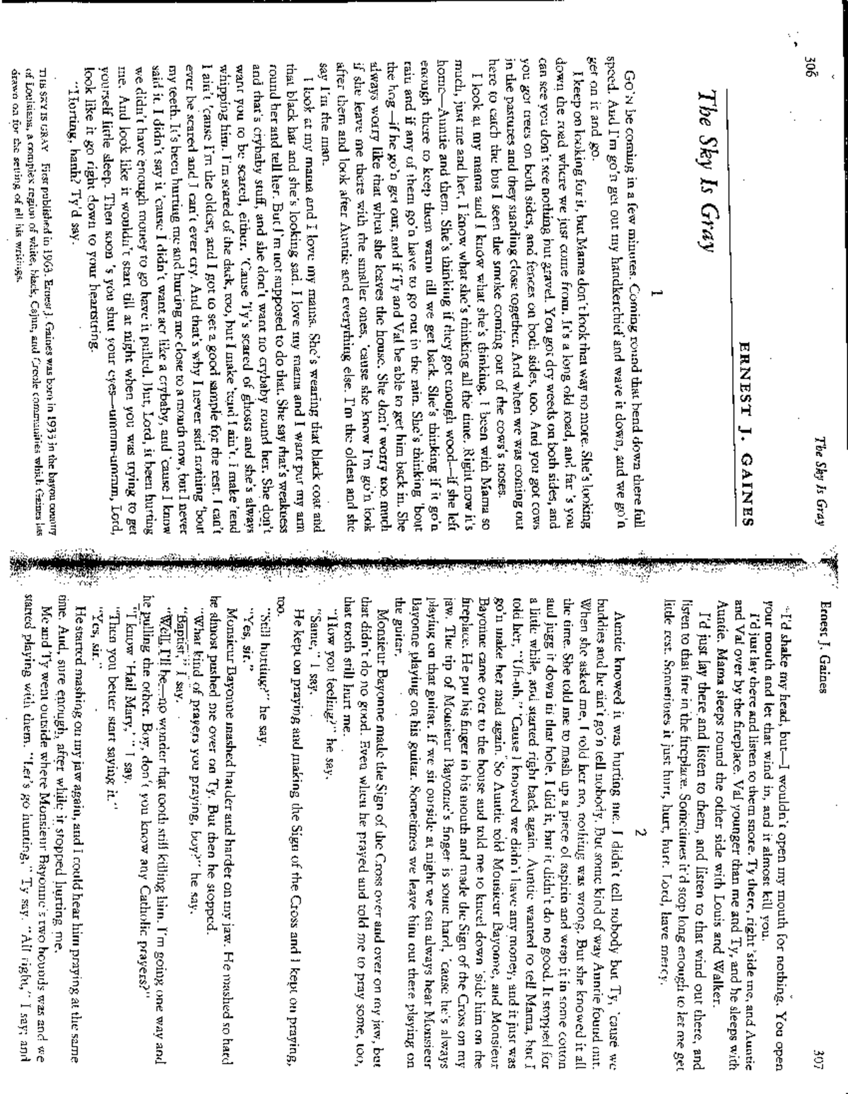 Sky is Gray Gaines Ernest J - Environmental management System - Studocu