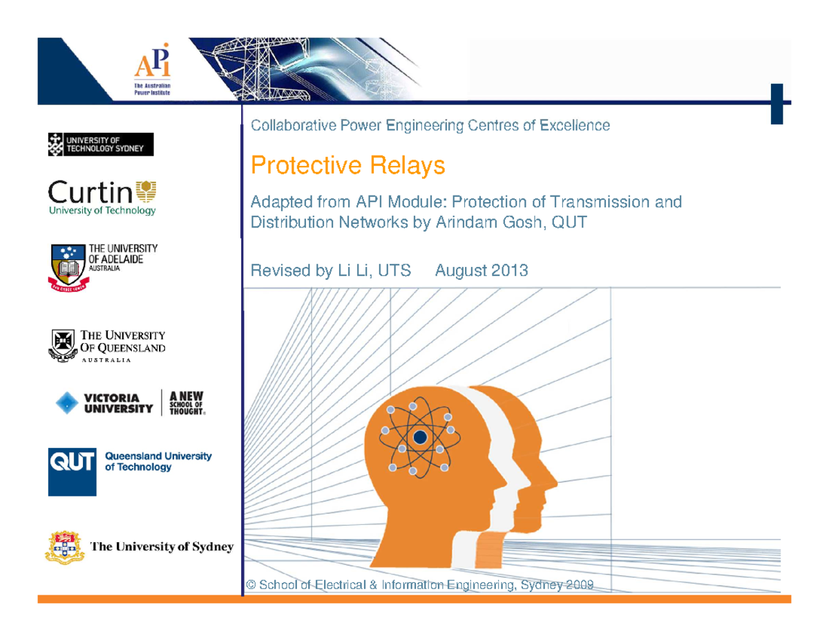 PSOP Slides Lec2 Protective Relays - Collaborative Power Engineering ...
