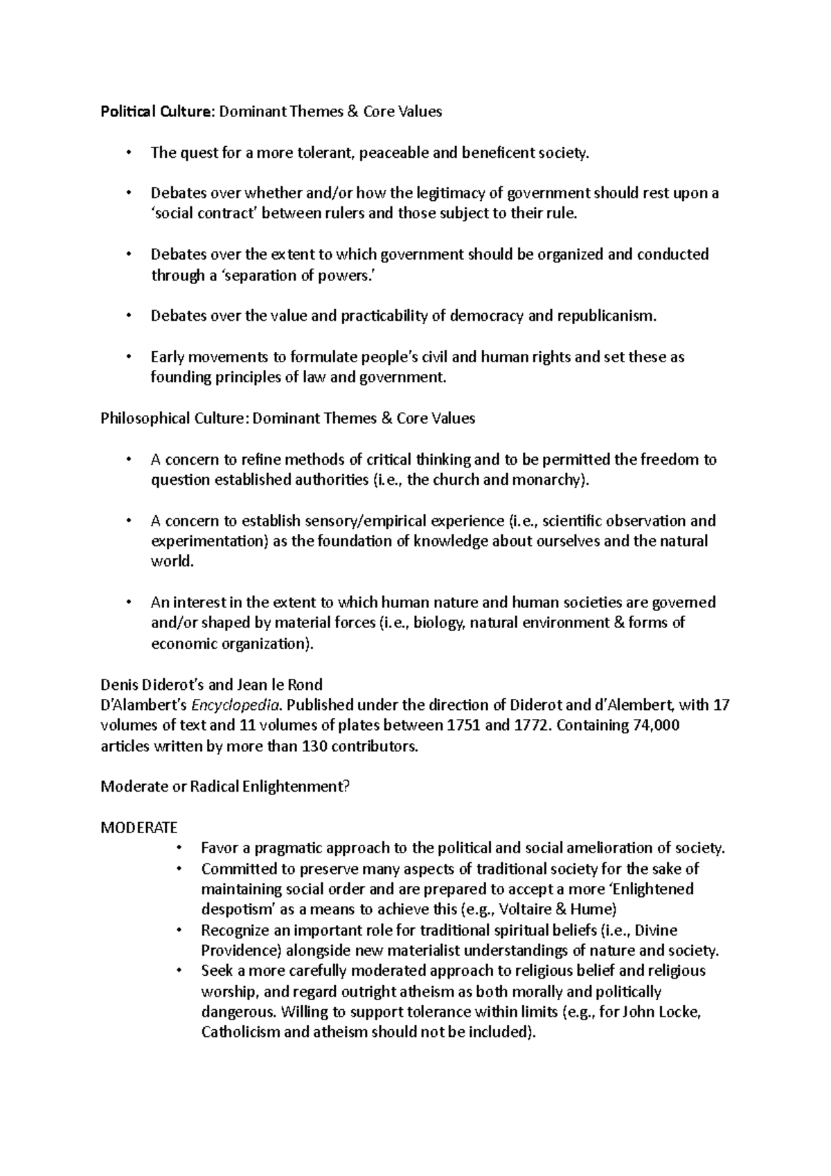 Political Culture- Dominant Themes & Core Values - Political Culture ...