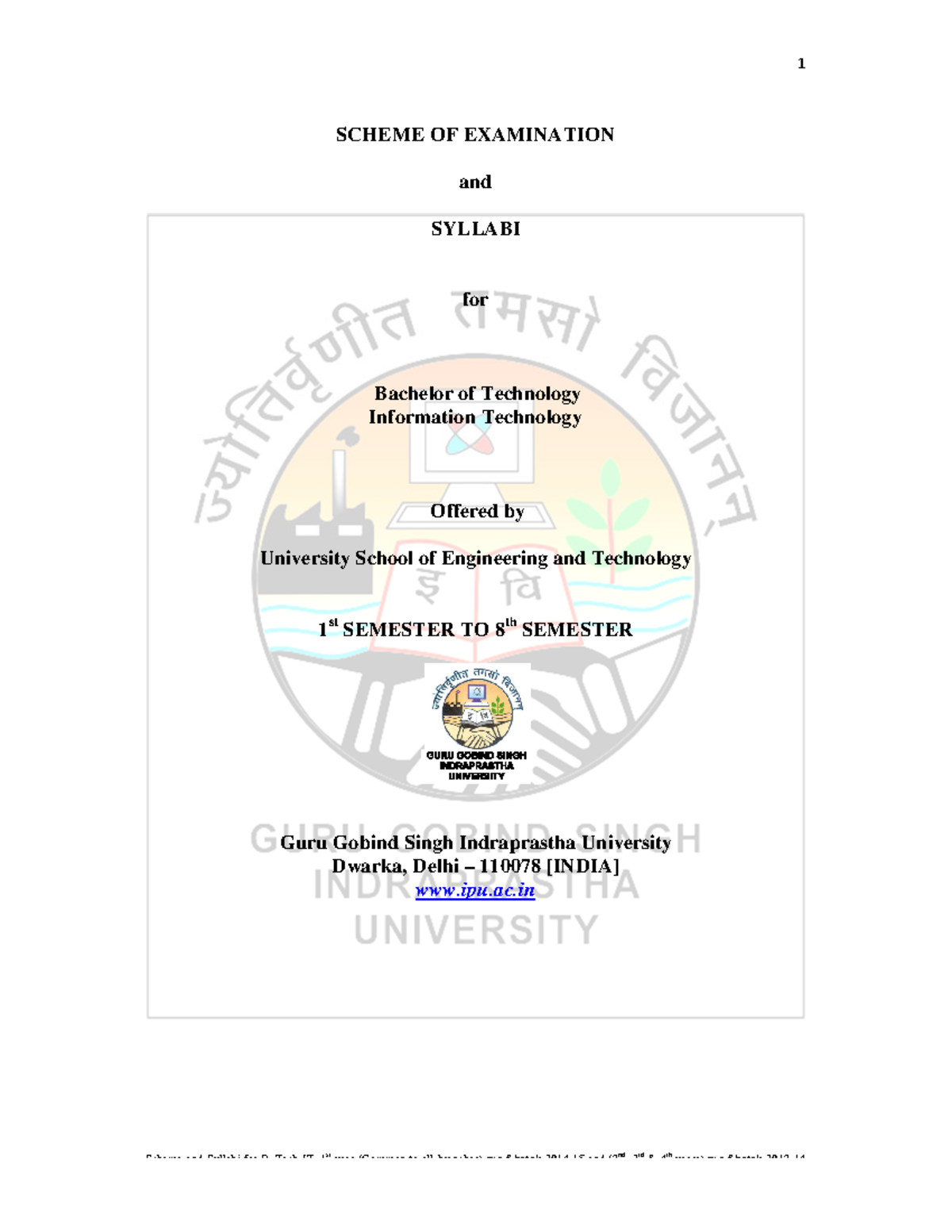 4Final Syllabus-IT-3rd Semester 4,5,6,7,8 - Scheme and Syllabi for B ...