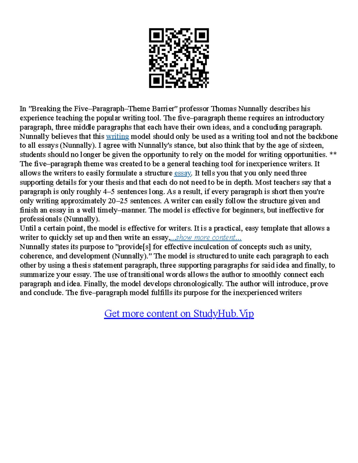 5 Paragraph Essay Structure - In "Breaking the Five–Paragraph–Theme ...