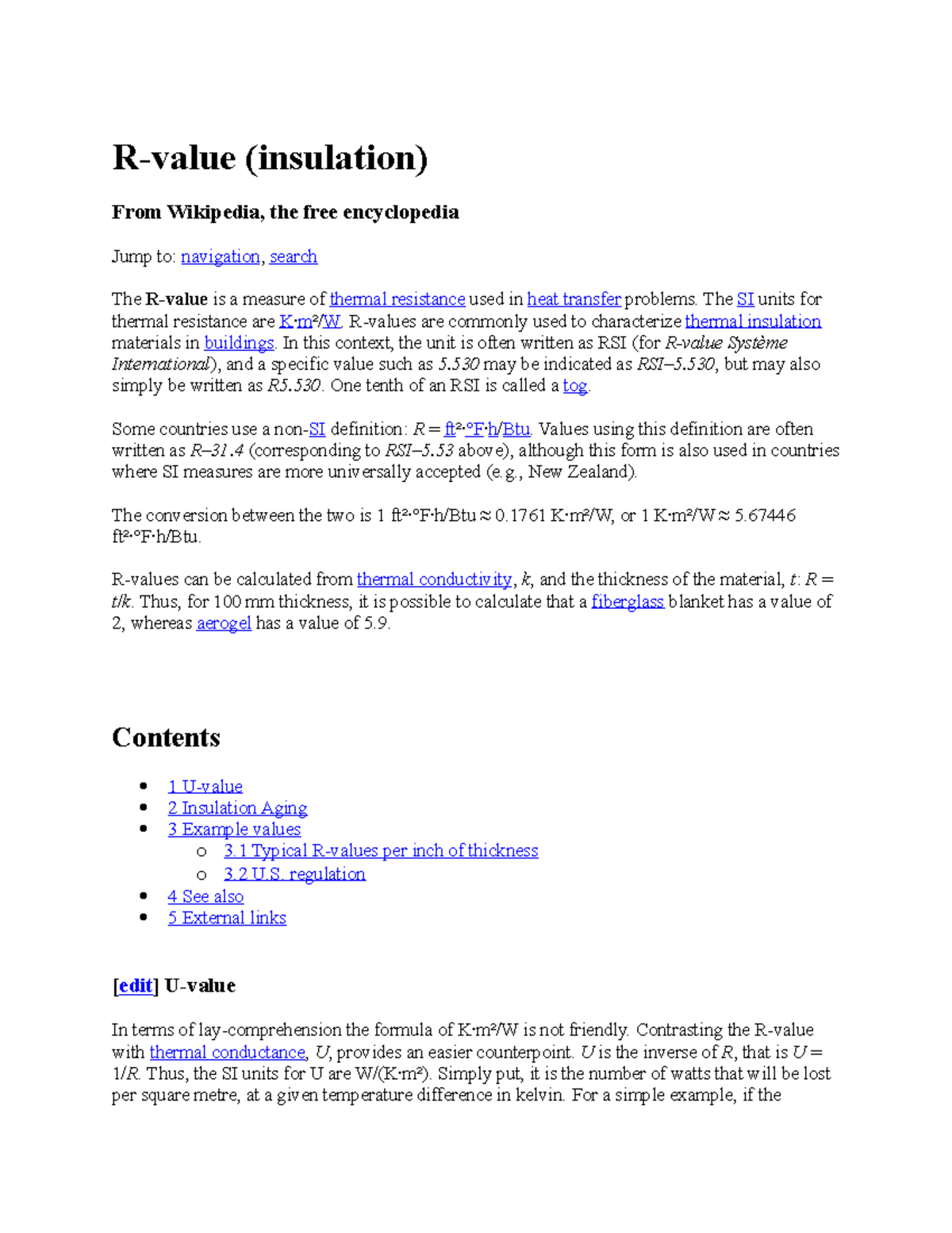 070620 R-value (insulation) Wiki - R-value (insulation) From Wikipedia ...