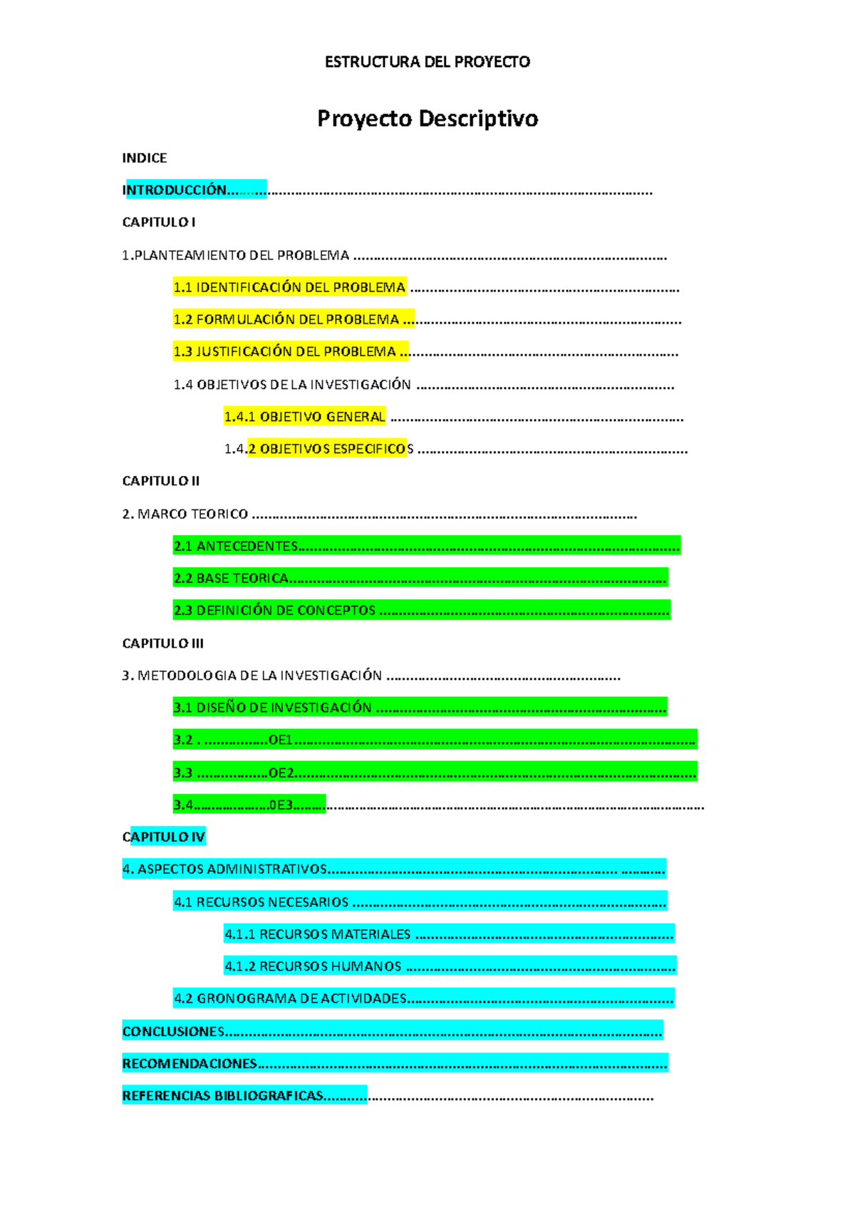 Estructura DEL Proyecto Final - ESTRUCTURA DEL PROYECTO Proyecto ...