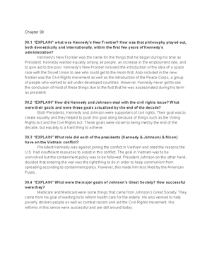 CHP 40 - Lecture notes 10 - Tasnia Ahmed APUSH - Chapter 40 40 “EXPLAIN ...
