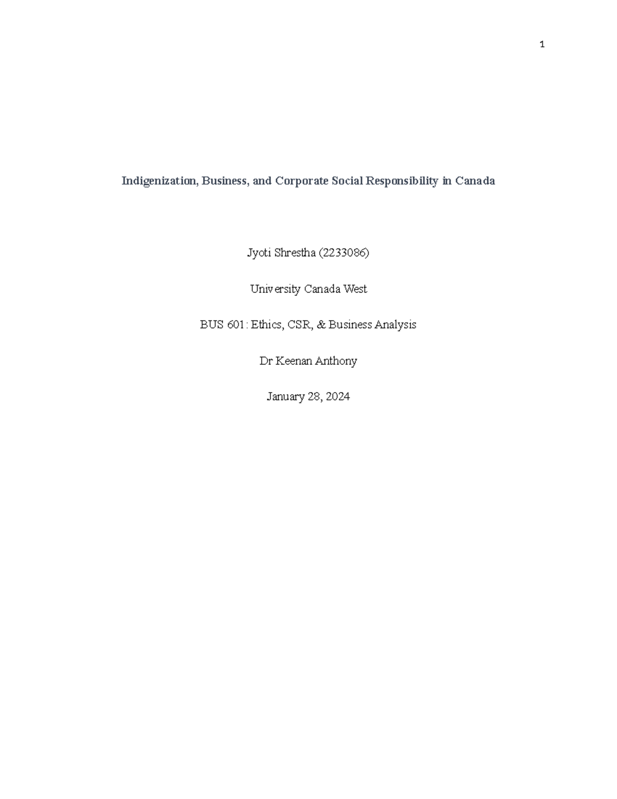 Indigenious - The presentation outlines the significance of ...