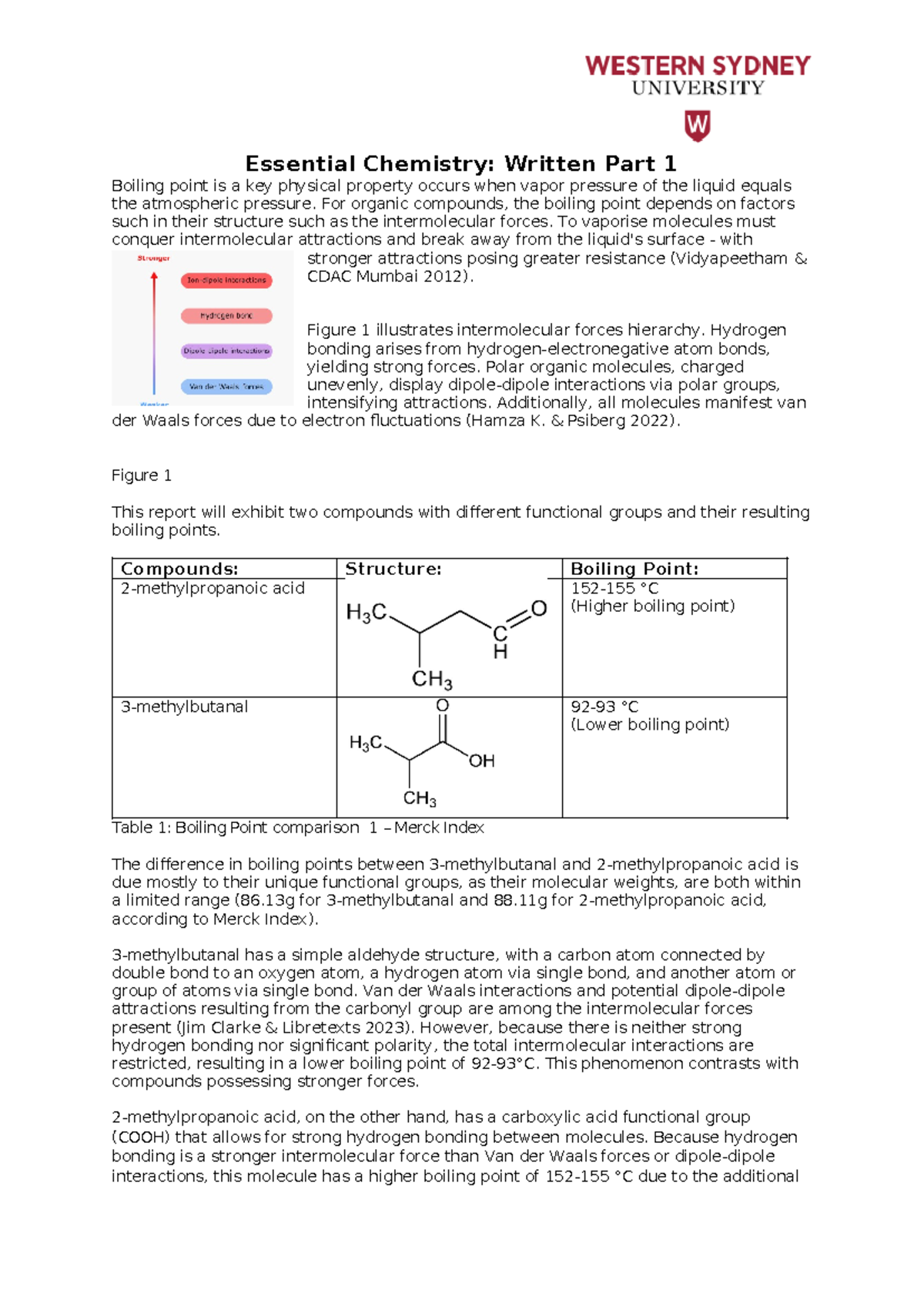 Essential Chemistry Compounds and their boiling points - Essential ...