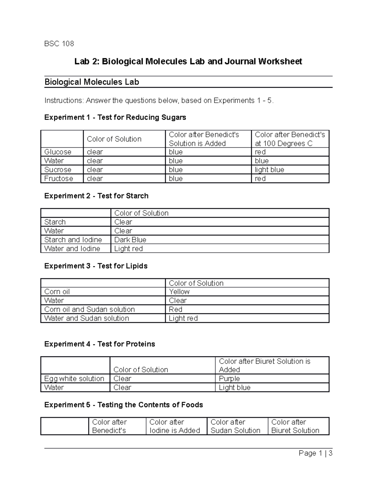 Lab 2 bsc 108 - This is the lab 2 assignment for BSC 108 - BSC 108 Lab ...