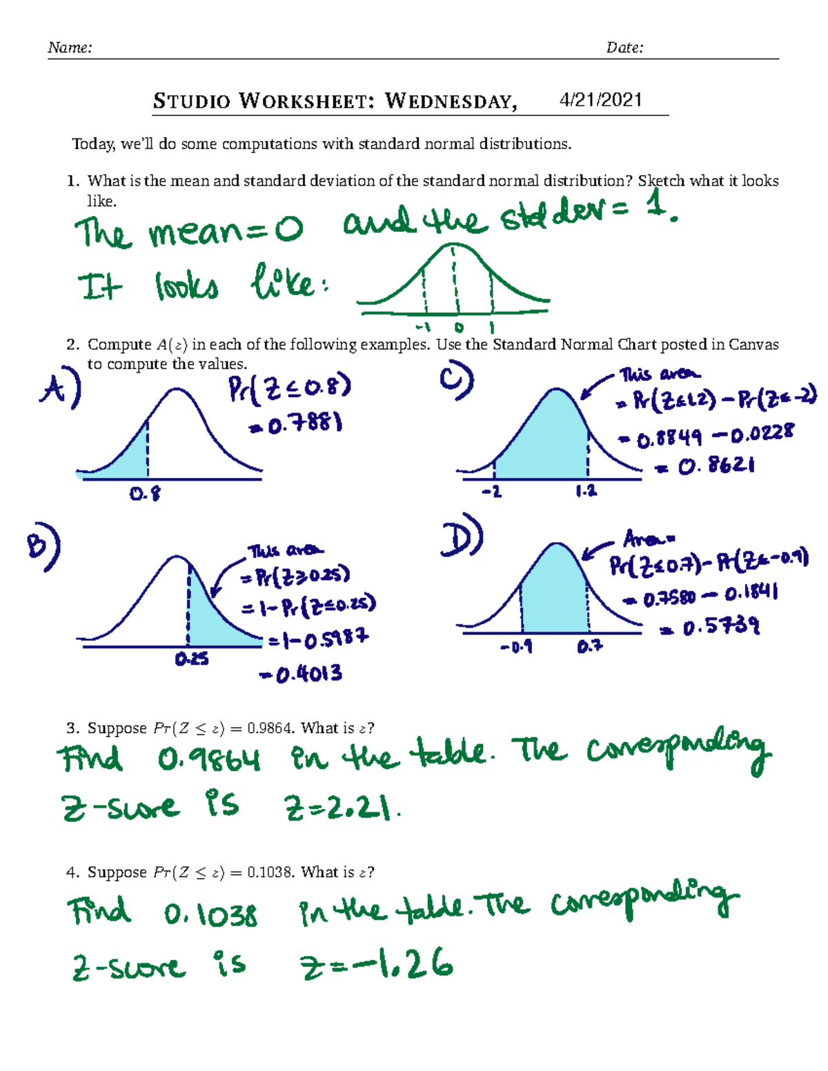 Studio 28 worksheet solutions - Name: Date: STUDIOWORKSHEET:WEDNESDAY ...