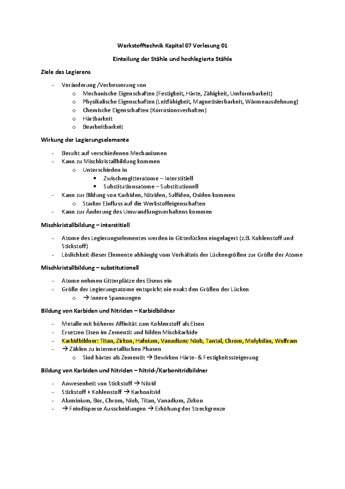 WT K7-K10 - Für Klausurvorbereitung - Werkstofftechnik Kapitel 07 ...