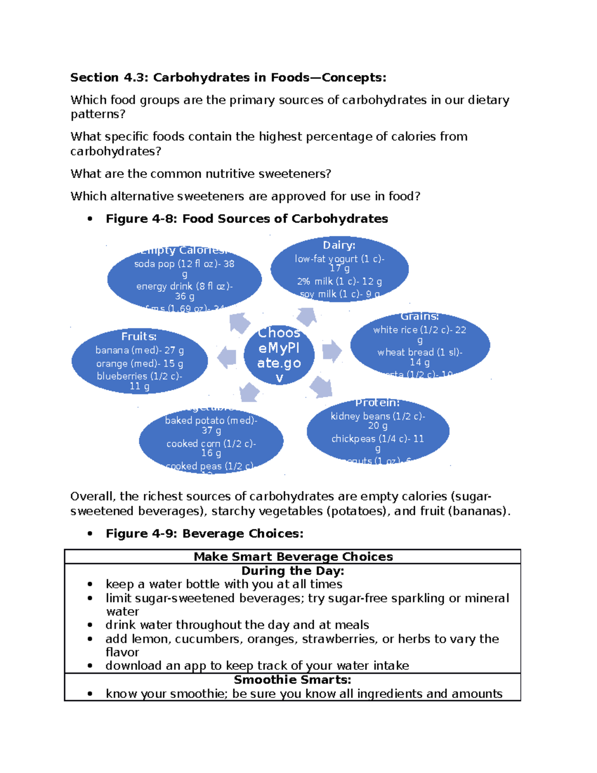 NTS Ch 4 Sect 3 - Lecture notes from Intro to Nutrition and Foods ...