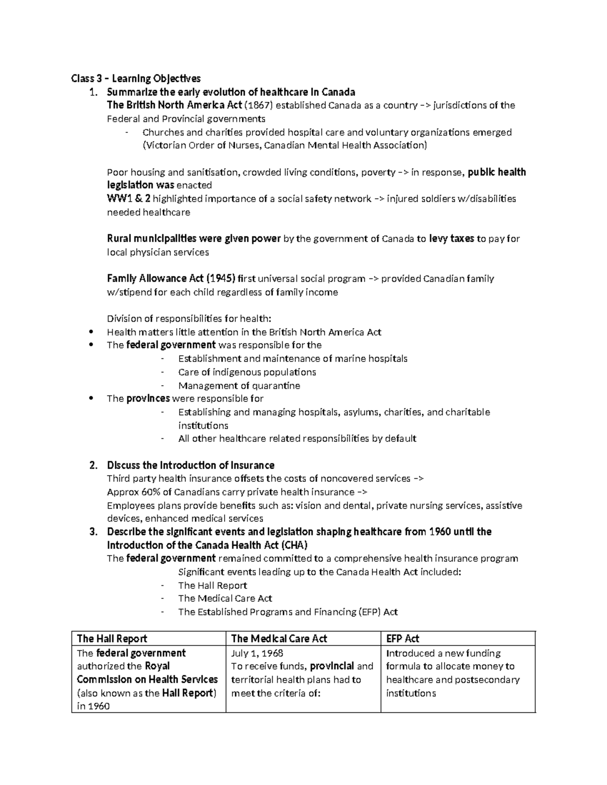 NURS 101 Class #3 Learning Objectives - Class 3 – Learning Objectives 1 ...