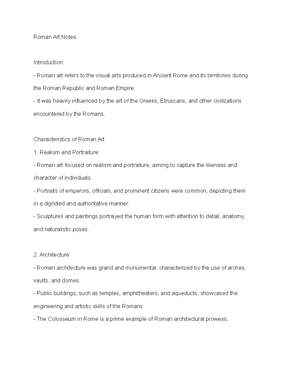 Roman art - Art history Jennifer hitlan - Roman Art Notes: Introduction ...