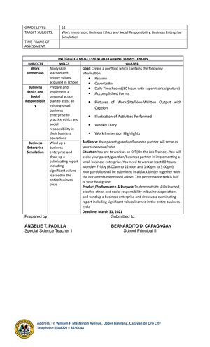 Process Observation TOOL (Standard) - Department of Education NATIONAL ...