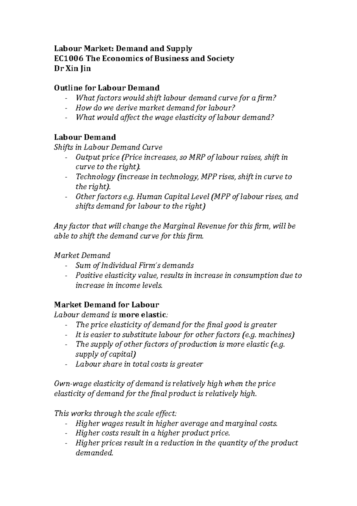Labour Market - Demand and Supply #10 - Labour Market: Demand and ...