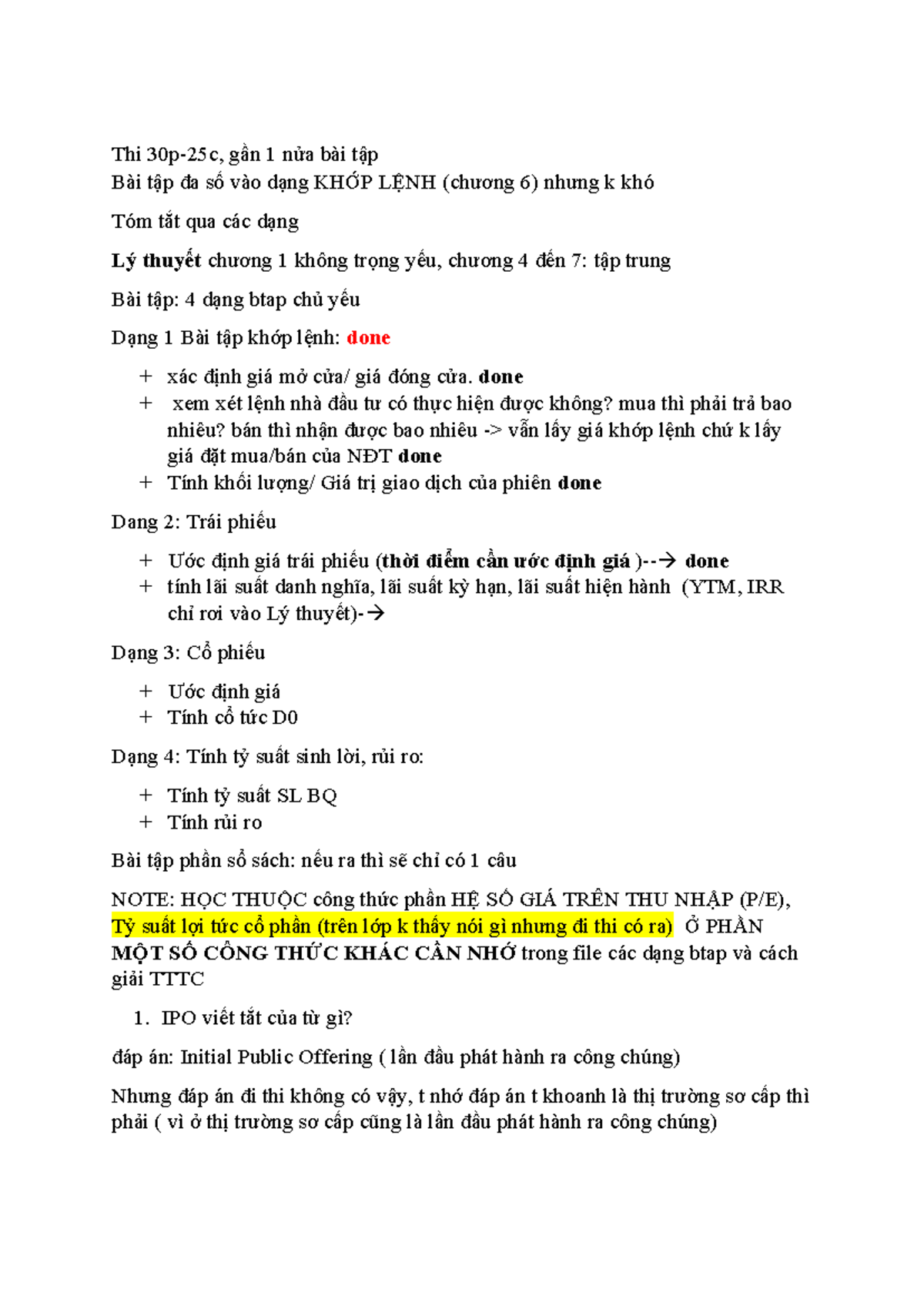 Đề-cương-TTTC - Thi 30p-25c, gần 1 nửa bài tập Bài tập đa số vào dạng KHỚP LỆNH (chương 6) nhưng ...