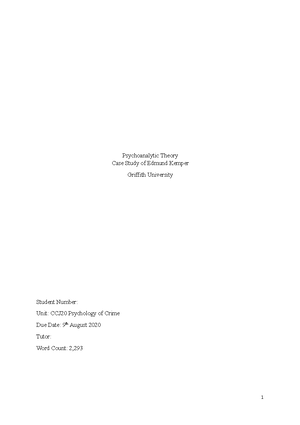 Case Study - Social Learning Theory in Relation to the Crimes of Tracey ...