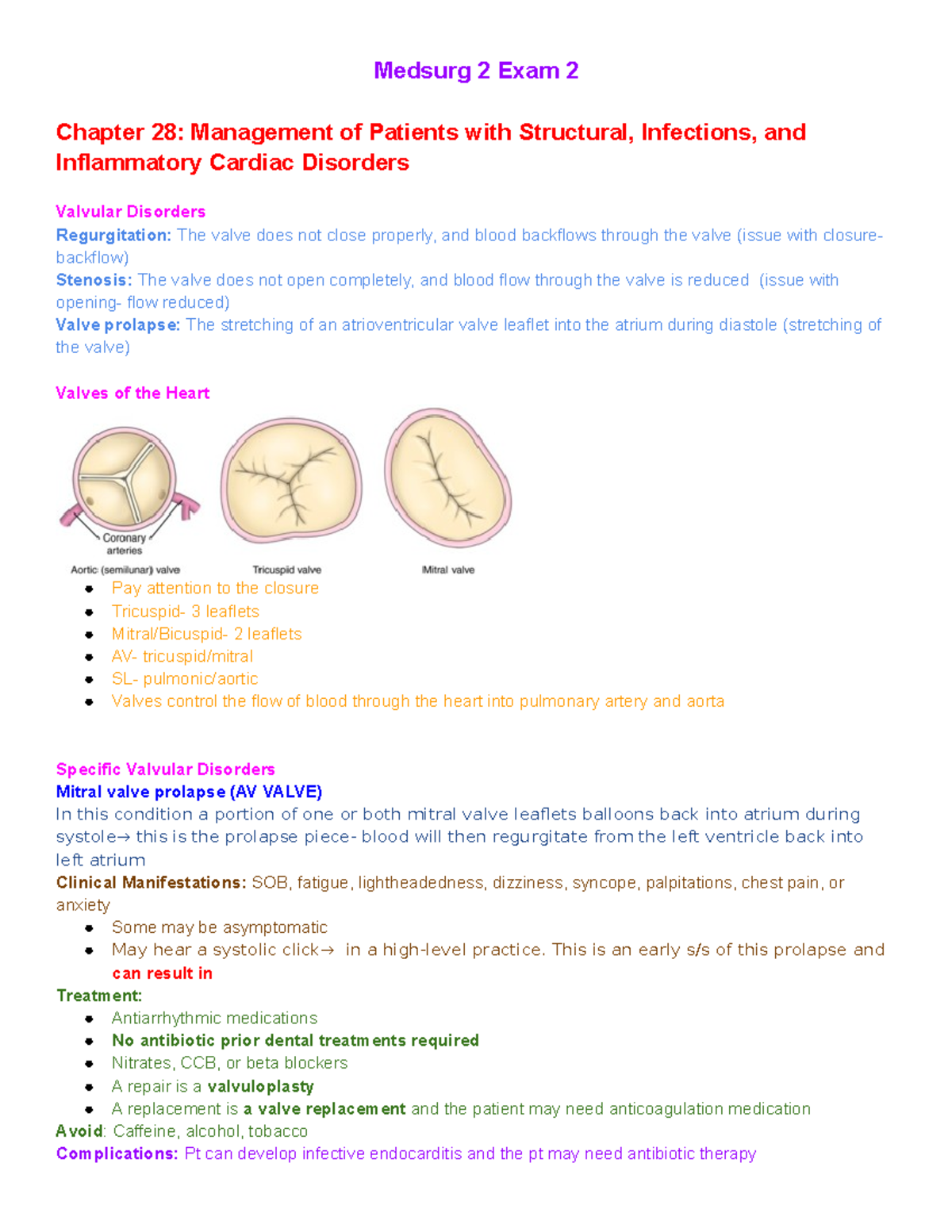 Medsurg 2 Exam 2 notes - Medsurg 2 Exam 2 Chapter 28: Management of ...