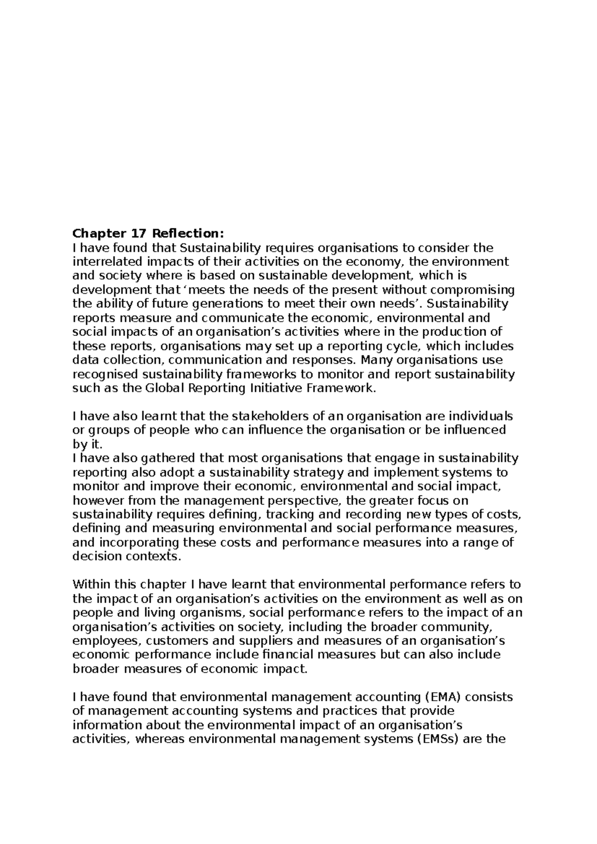 Ppppp[p[ppp - pppppp - Chapter 17 Reflection: I have found that ...