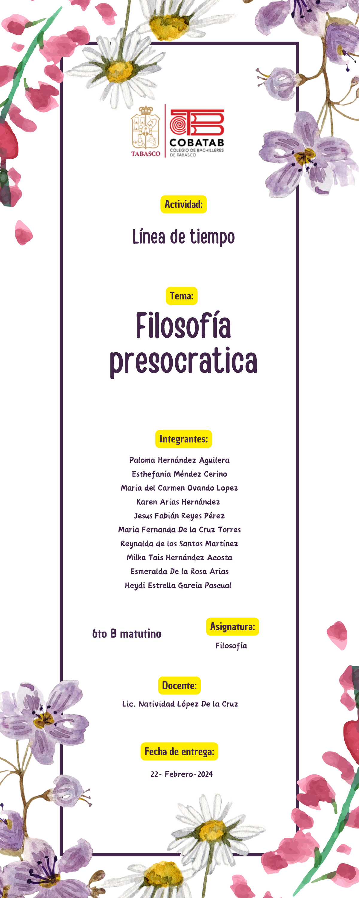 Linea de tiempo sobre la filosofía presocratica 20240414 054953 0000 - Filosofía presocratica ...