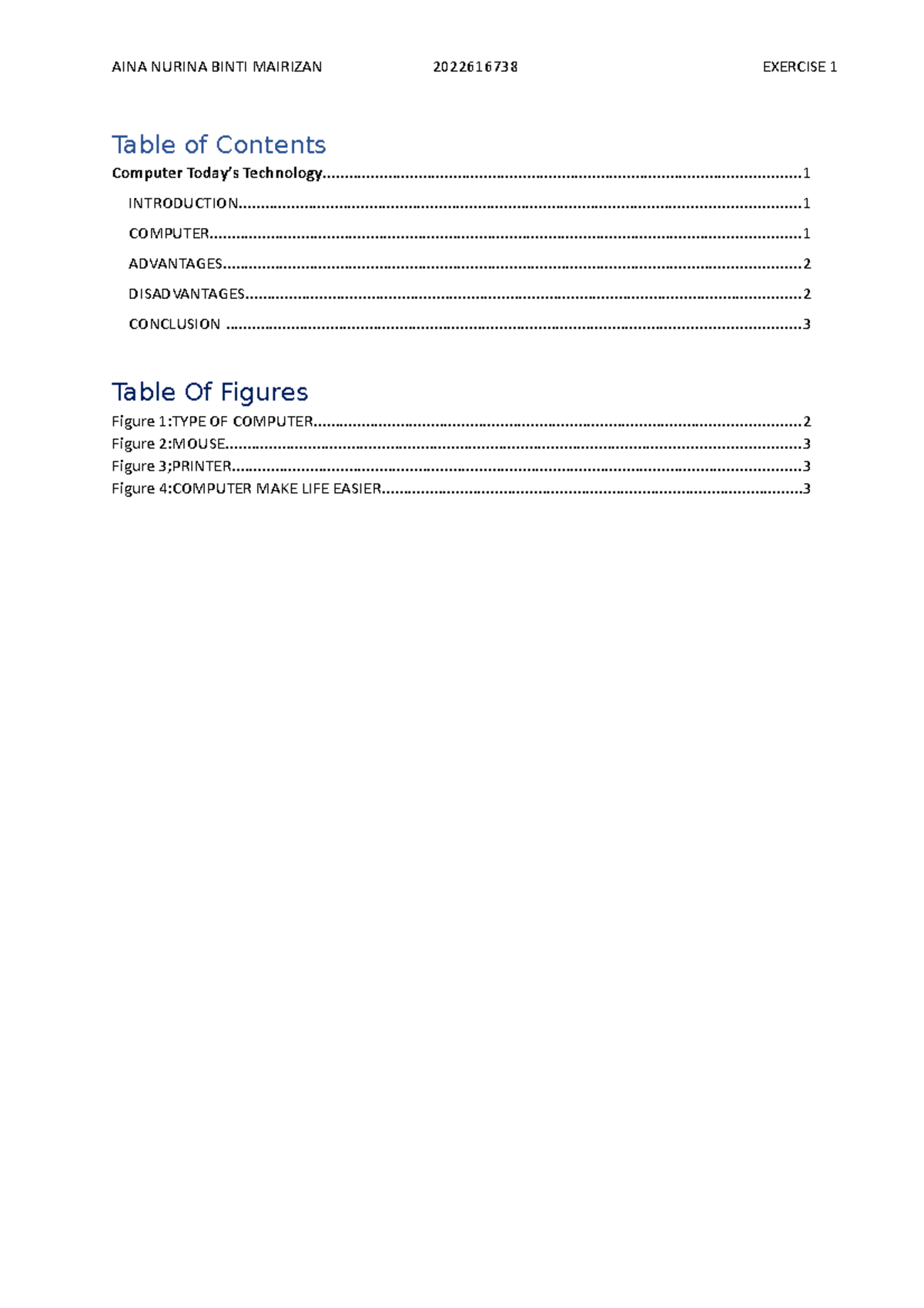 Aina nurina article computer 1c - Table of Contents Computer Today’s ...