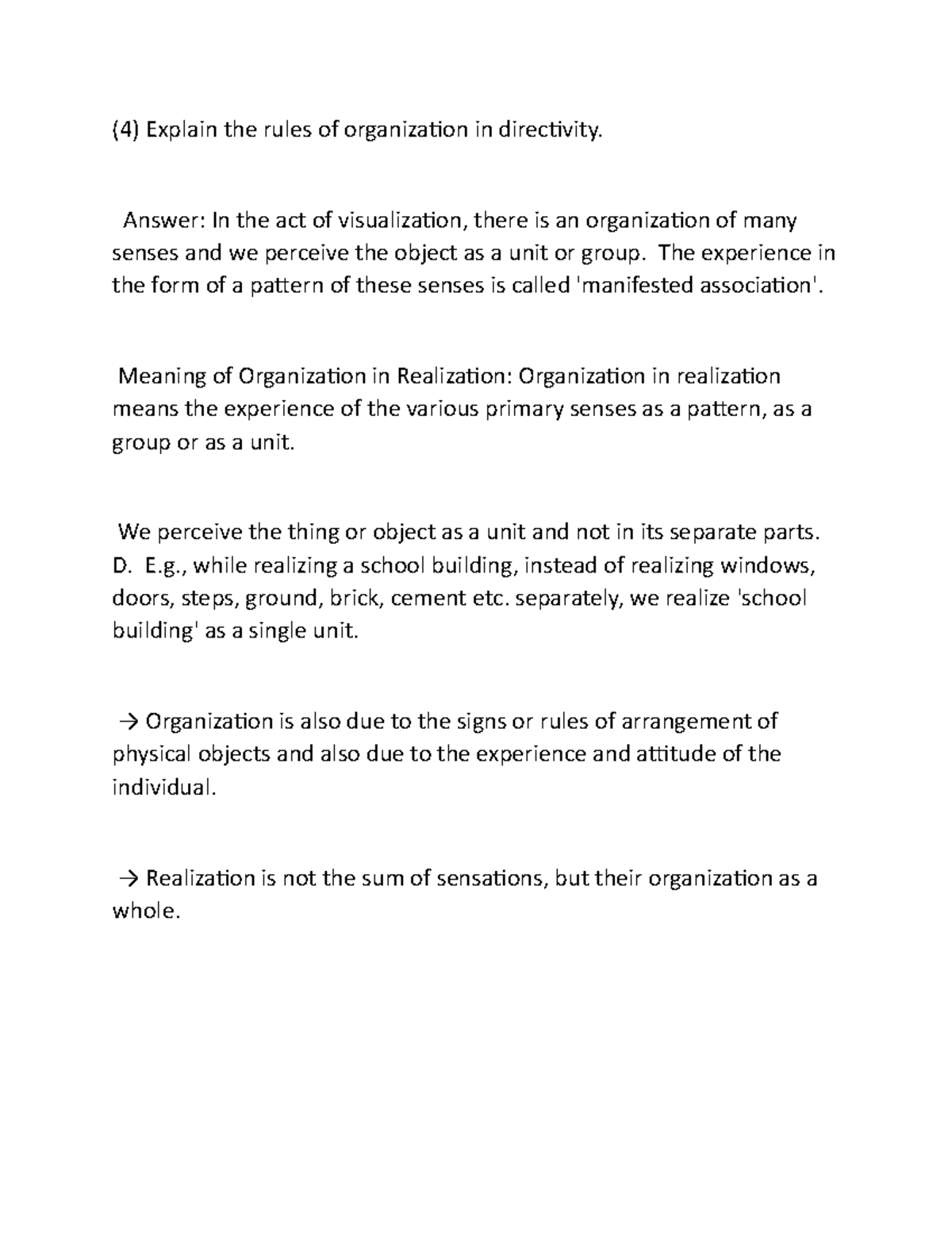 Explain the rules of organization in directivity - Answer: In the act ...