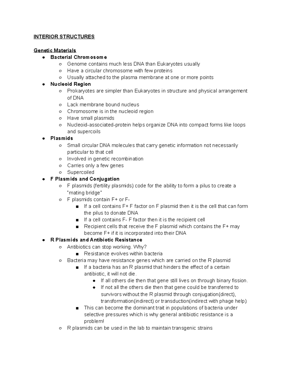 Prokaryote Cell Structure (Chapter 27) - Bio 107 - UAlberta - Studocu