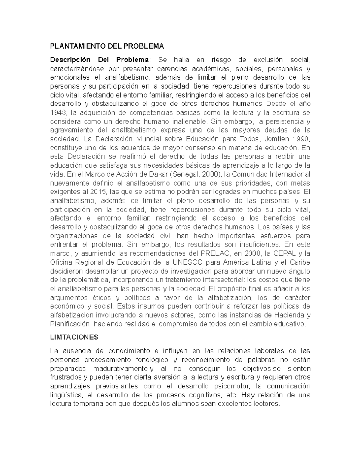 Plantamiento DEL Problema - PLANTAMIENTO DEL PROBLEMA Descripción Del Problema: Se halla en ...