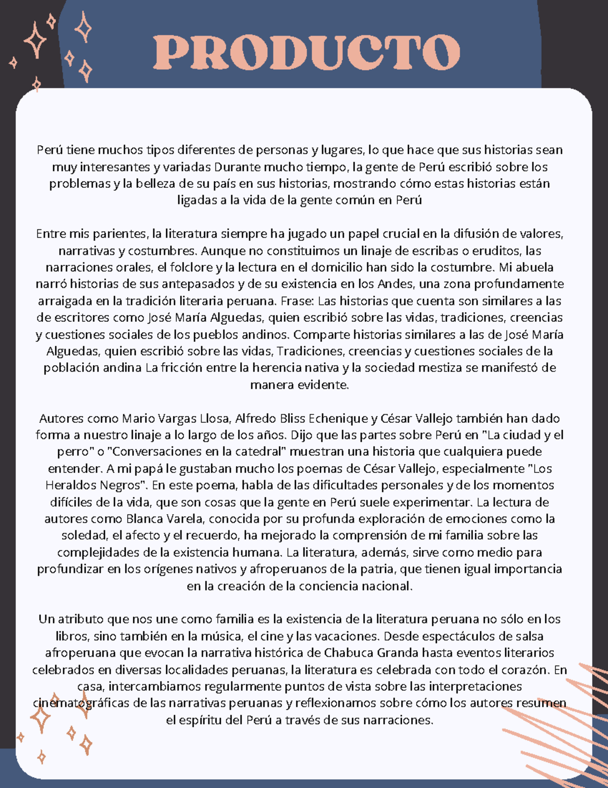 Documento biografia platon ilustrado cafe azul - PRODUCTO Perú tiene ...