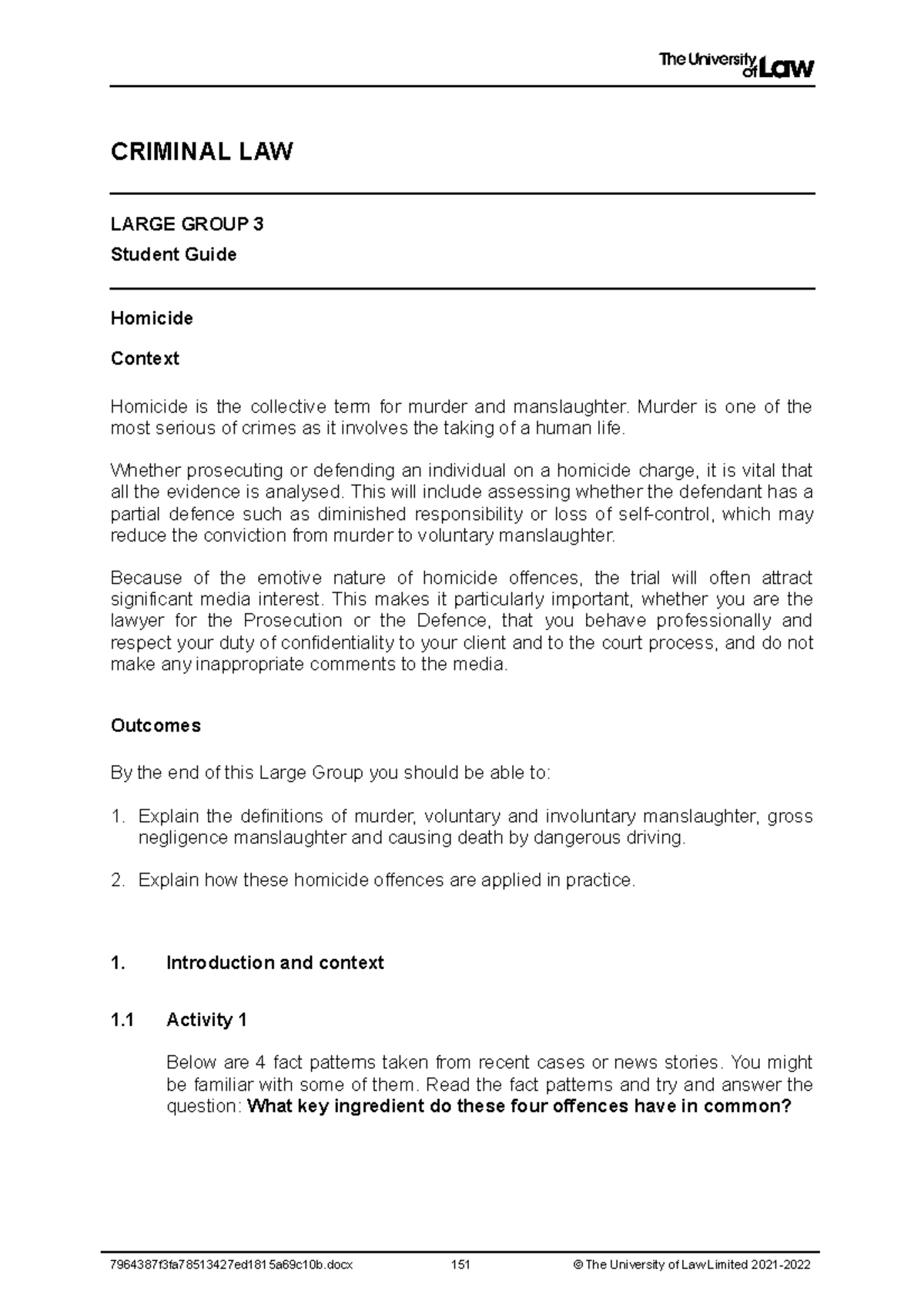 Large Group 3 - notes - CRIMINAL LAW LARGE GROUP 3 Student Guide ...