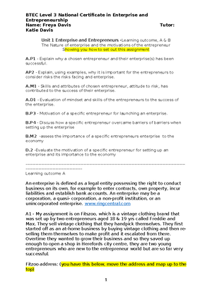 Topic test B - overview - BTEC First Award (Level 2) Travel and Tourism ...