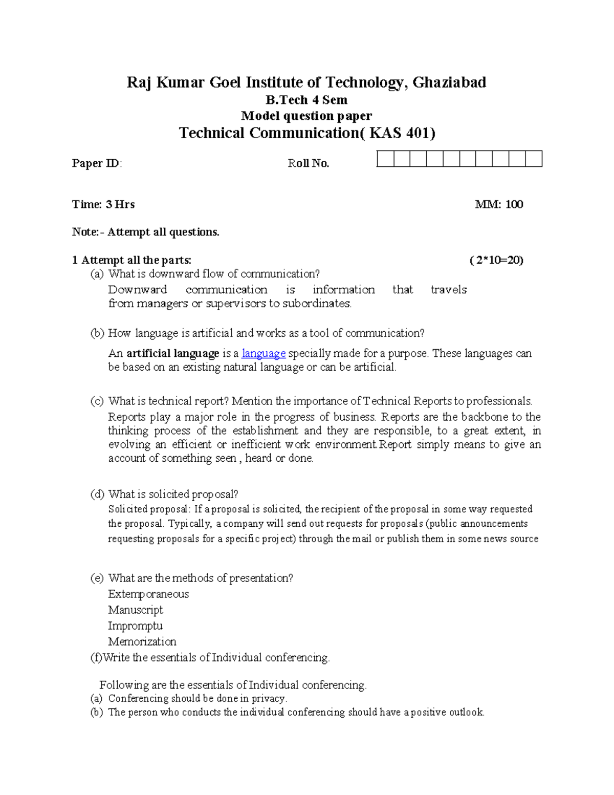 MOdel question paper 2021-22 EVEN sem - Copy - Raj Kumar Goel Institute ...