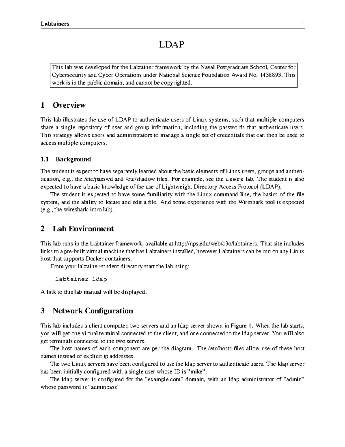 Ldap - sdfggggeggggggggggggggggggggggggggggggggggggggggggggggg - LDAP This lab was developed for ...
