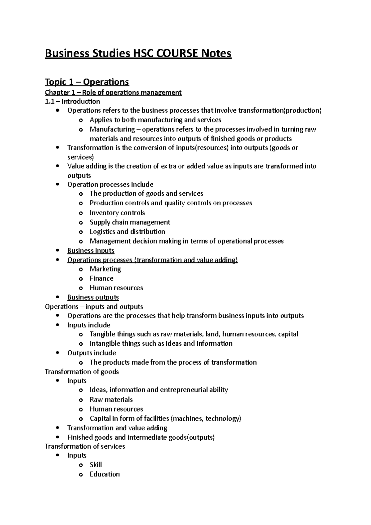 Business Studies HSC - It involves analyzing each stage of the ...