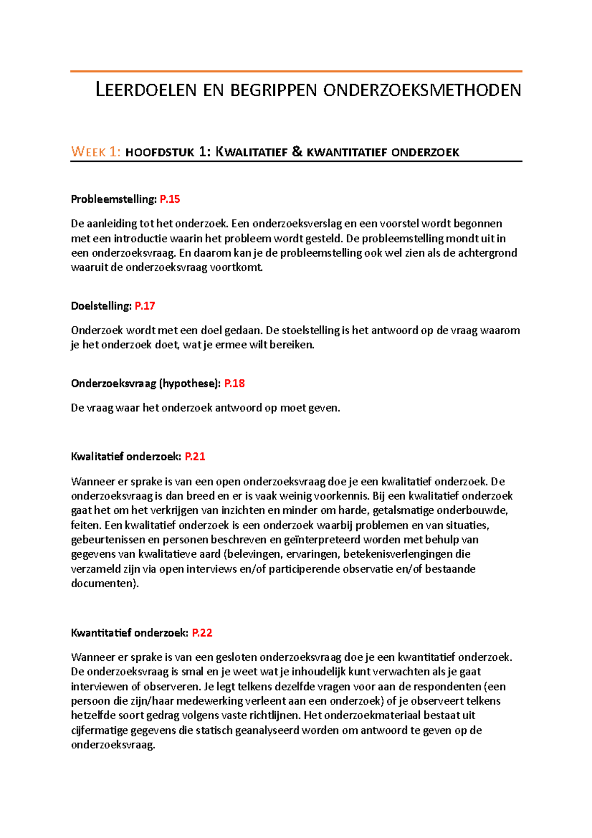 Leerdoelen onderzoeksmethoden - LEERDOELEN EN BEGRIPPEN ...