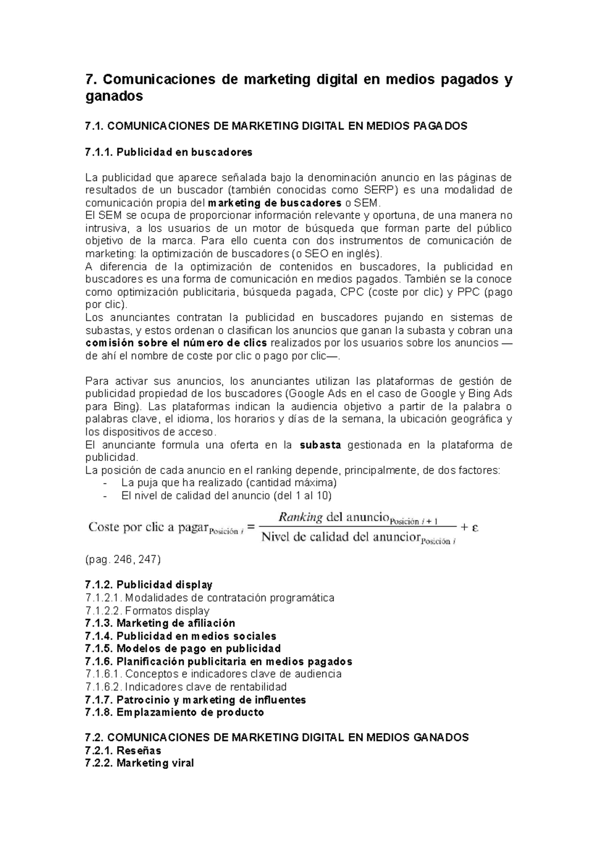 Resum Mòdul 7. Comunicaciones de marketing digital en medios pagados y ganados - Estratègies de ...