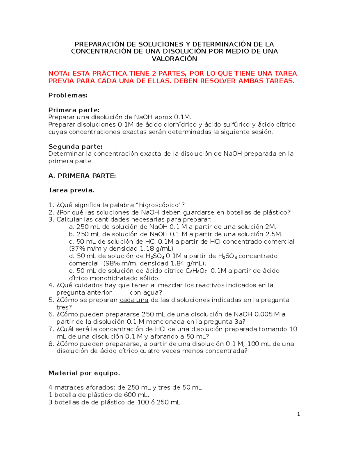 Protocolo práctica preparación de soluciones 2021-2 - PREPARACIÓN DE ...