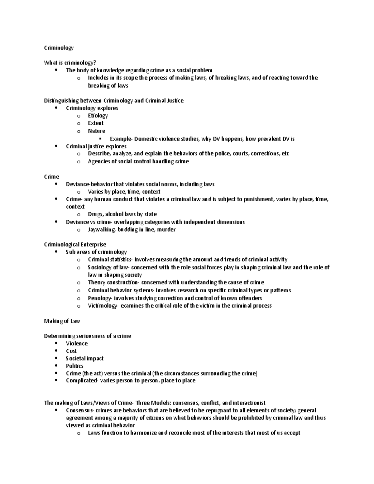 Module 1 - Introduction to criminology and criminal justice system ...