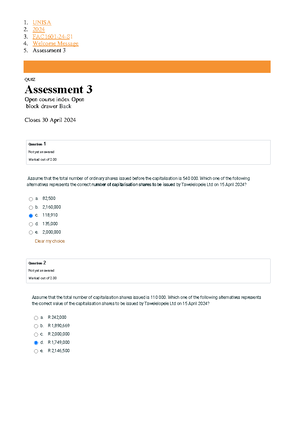 Assignment 5 memo - FAC1601 - Studocu