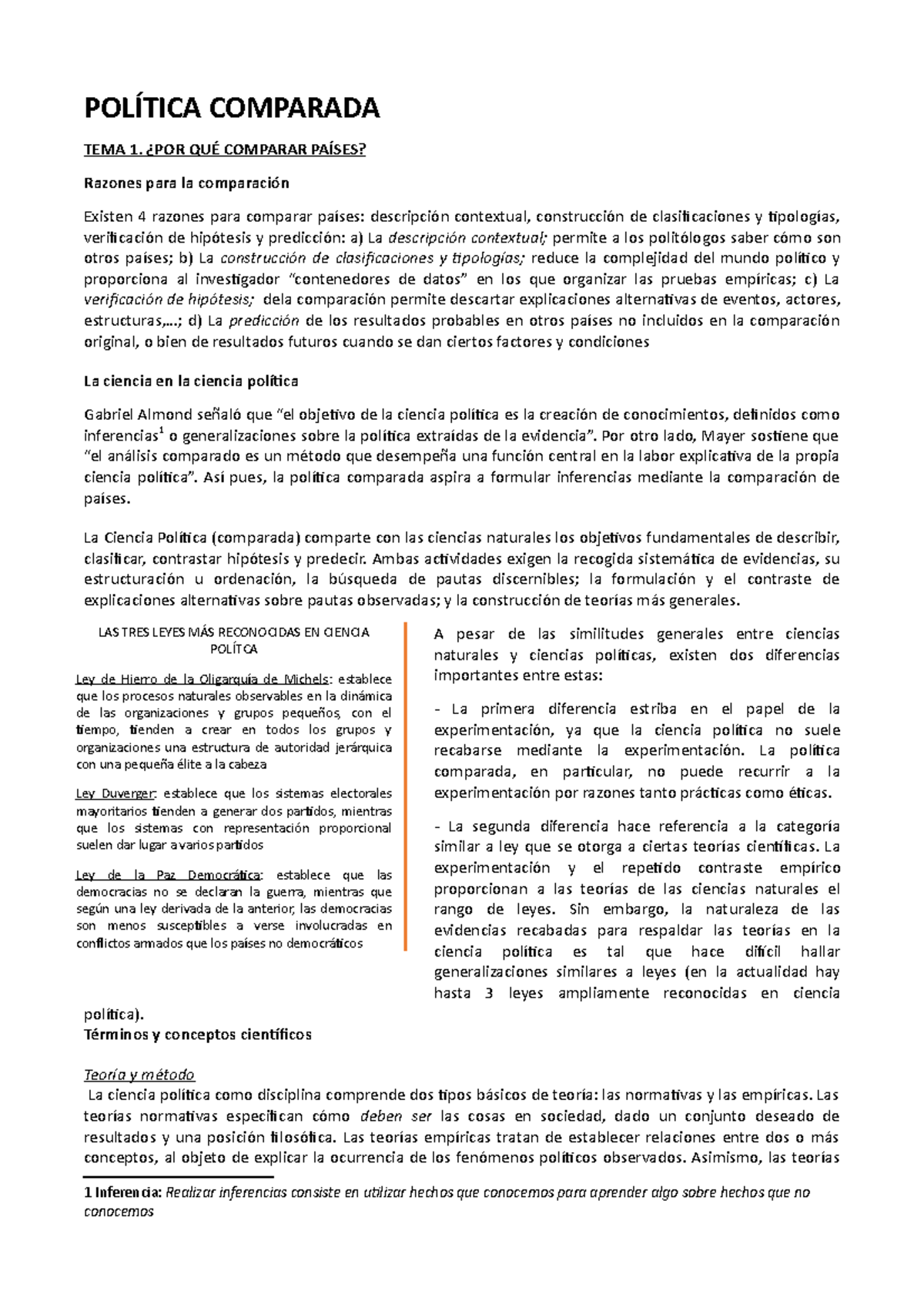 PolÍtica Comparada - Apuntes Todos - POLÍTICA COMPARADA TEMA 1. ¿POR ...