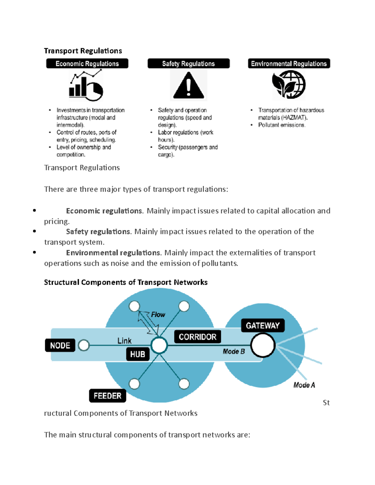 Transport Regulations and structure - Transport Regulations Transport ...