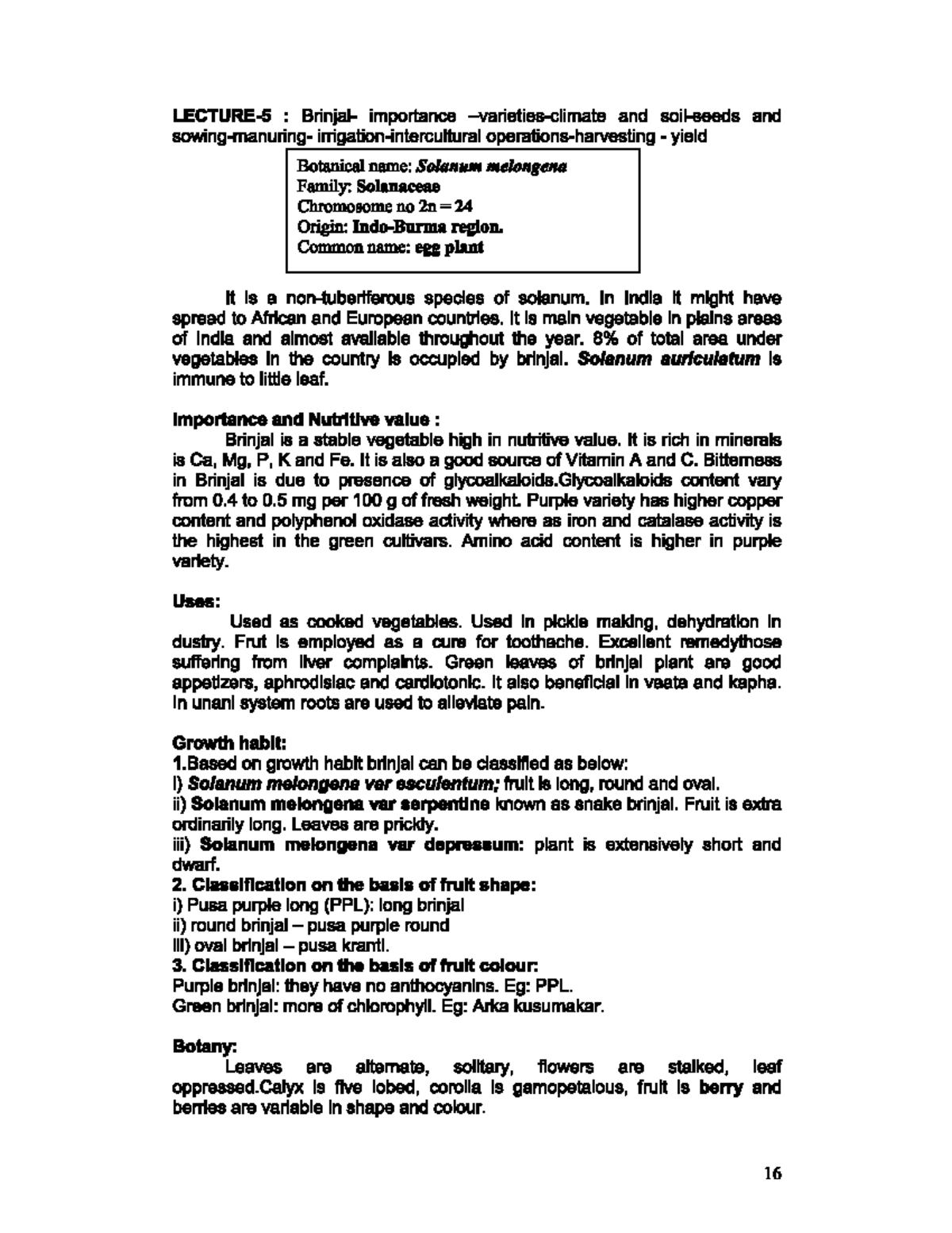 Horti lecture note 5 - horticulture - Studocu