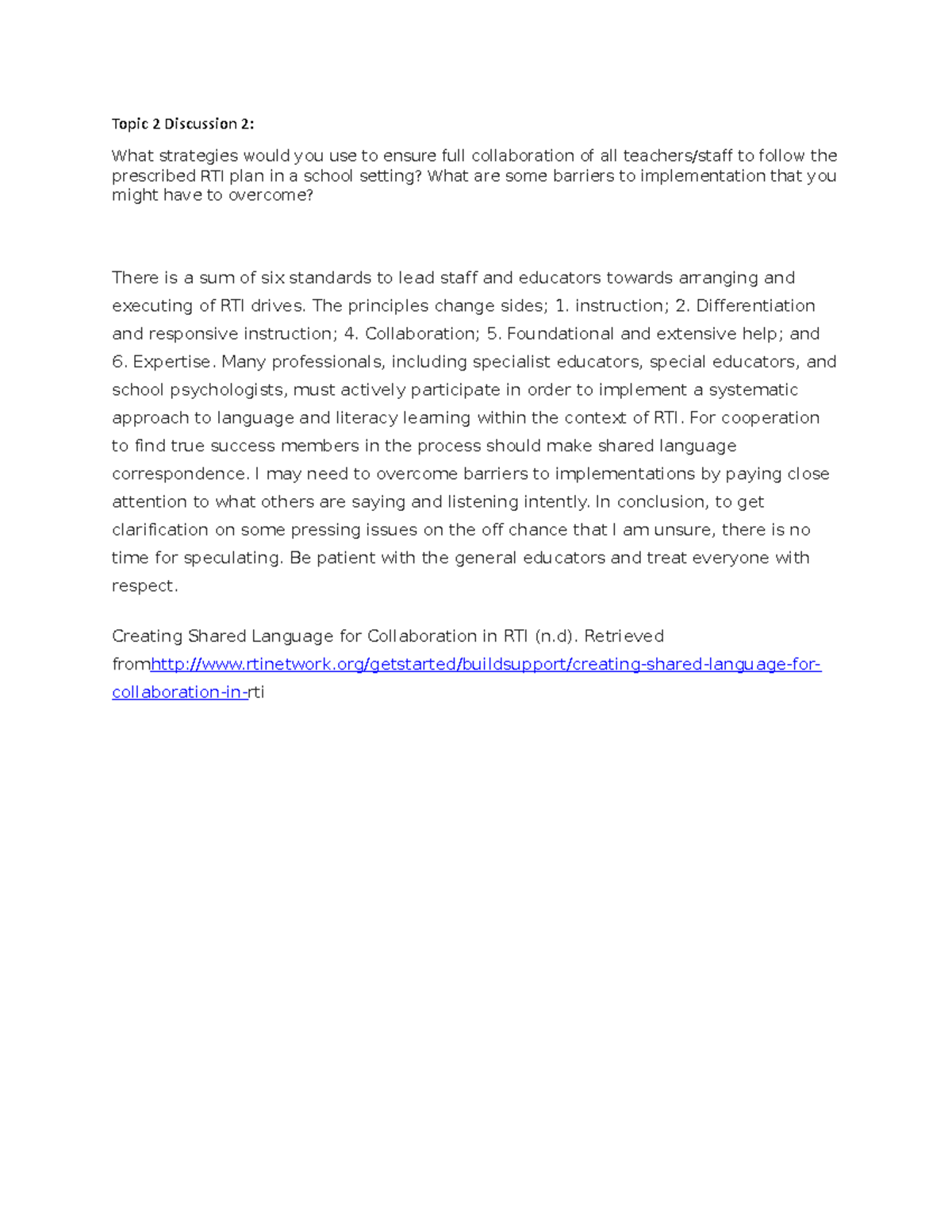 Topic 2 Discussion 2.spd 531 - SPD-200 - GCU - Studocu