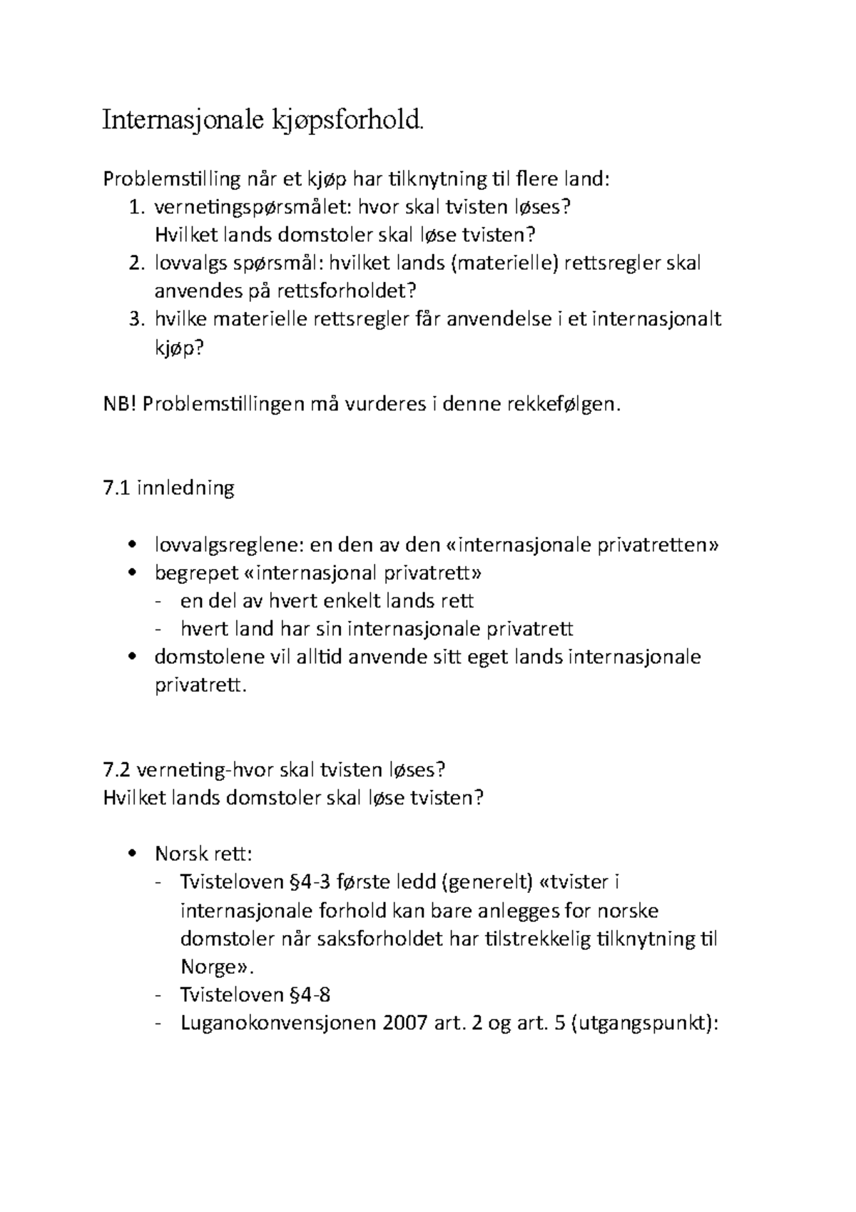 Internasjonale kjøpsforhold og håndverketjenester - Internasjonale ...