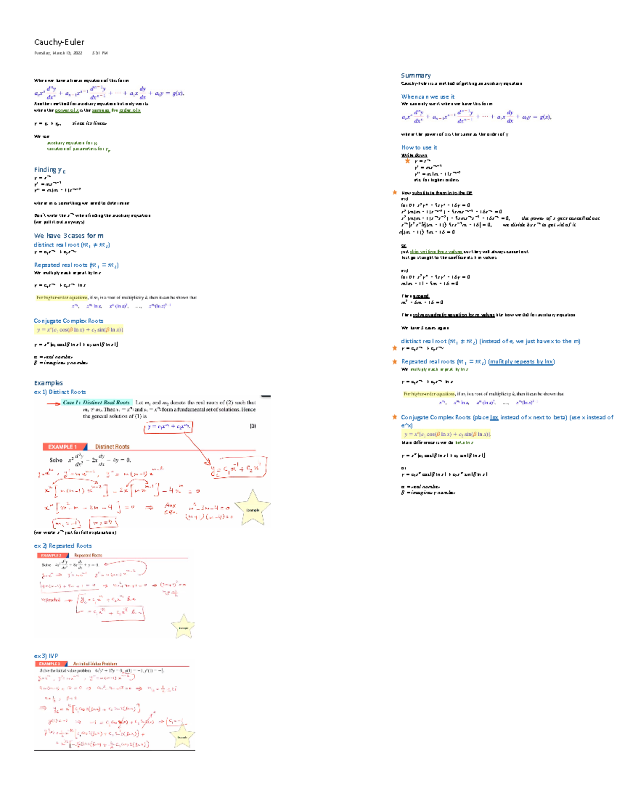 Cauchy-euler - Explains how to perform Cauchy Euler Teacher: Sam ...