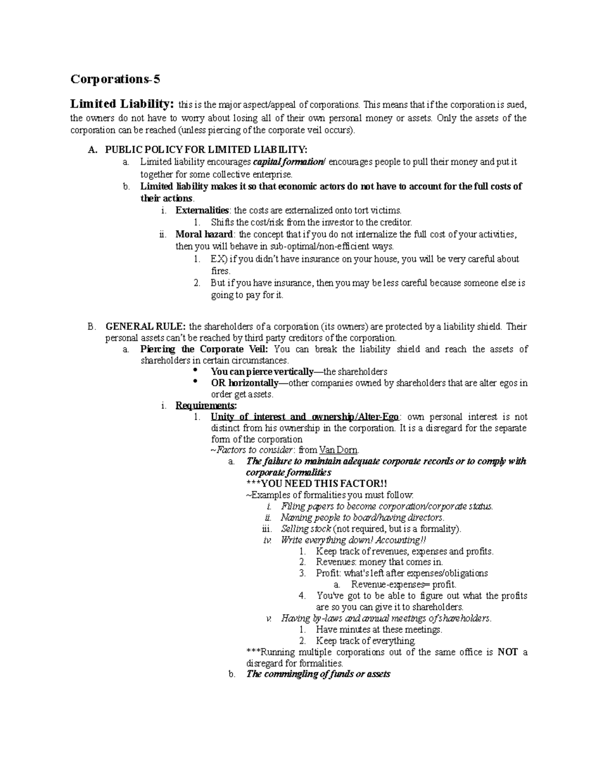 Corporations-5 - corporations - BUS 151 - CSU - Studocu