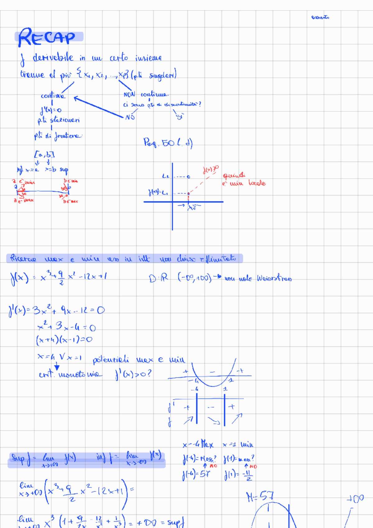 Recap ricerca max e min con f' 230114 142227 - Business economics - Studocu
