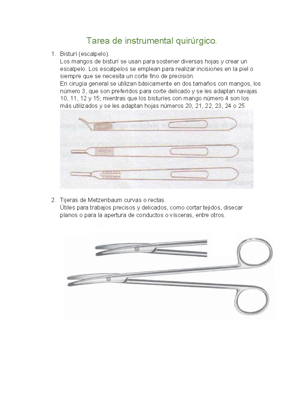 Tarea de instrumental quirúrgico 2 - Tarea de instrumental quirúrgico ...