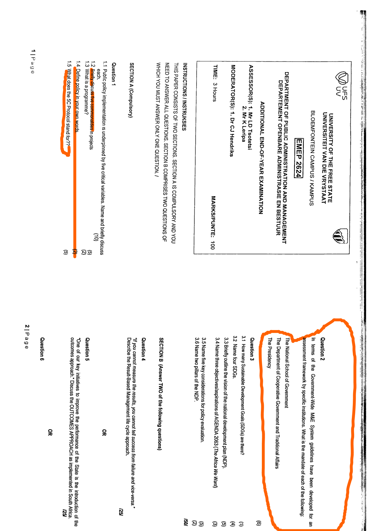 321Z3D2 0016NK2RY001BEX - UFS UV UNIVERSITY OF THE FREE STATE ...